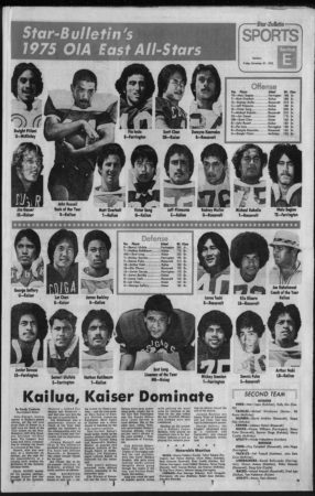 1975 prep football all-star teams – Hawaii Prep World