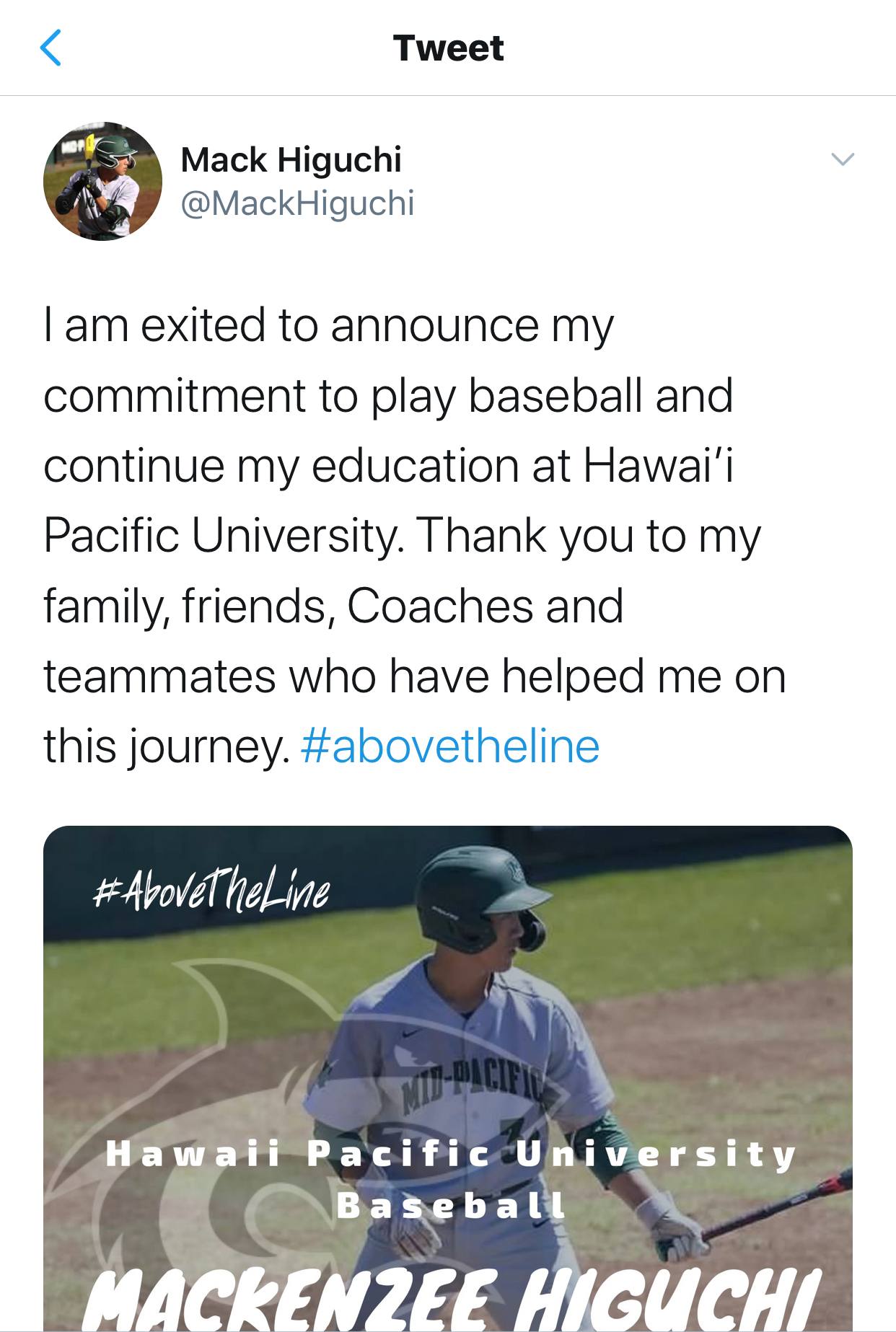 Rebuilt and rewarded: MPI’s Mack Higuchi commits to HPU – Hawaii Prep World